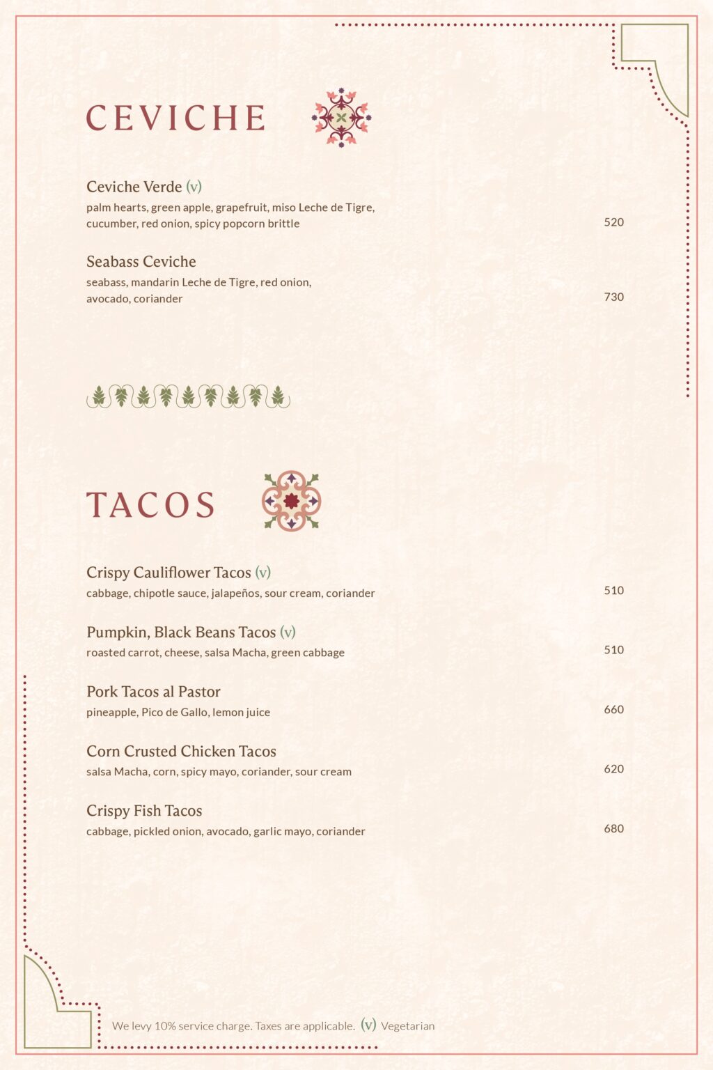 La Loca Maria Food Menu – La Loca Maria